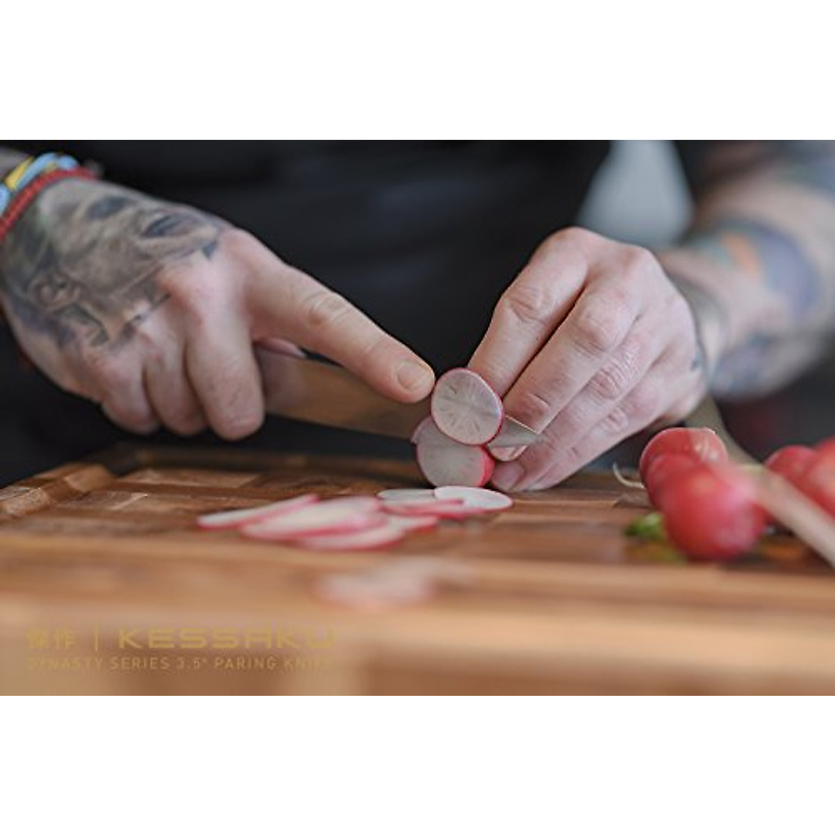 KESSAKU Paring Knife - 3.5 inch - Dynasty Series - Razor Sharp Kitchen Knife - Forged ThyssenKrupp German High Carbon Stainless Steel - G10 Garolite Handle with Blade Guard