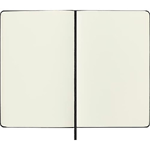Moleskine Classic Notebook, Hard Cover, Large (5" x 8.25") Plain/Blank, Black, 240 Pages