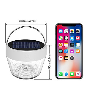 Lighting EVER Solar LED Camping Lantern, Portable Table Lamp, RGB Storage Box, USB Rechargeable Tent Light for Outdoor, Hiking, Fishing, Emergency and More