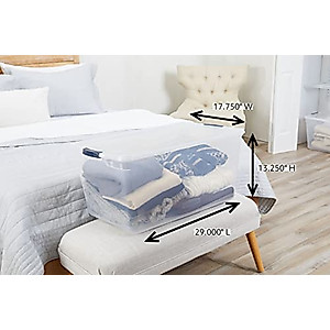 Rubbermaid Cleverstore Clear Plastic Storage Bins with Lids, 95 Qt-4 Pack, 4 Count