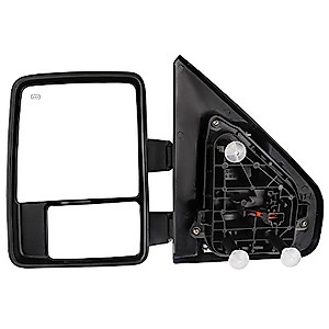 FEIPARTS Tow Mirrors Towing Mirrors Fit for 2004-2014 for Ford for F-150 Pickup Truck Towing Mirrors with Left Right Side Turn Signal Indicator Power Adjusted Heated Puddle Light with Black Housing