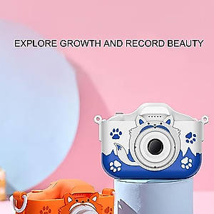 Kids Camera, 40MP Photo USB Charging Autofocus Children Camera 2in IPS Screen for People Aged 6 and Above for Party (Blue)