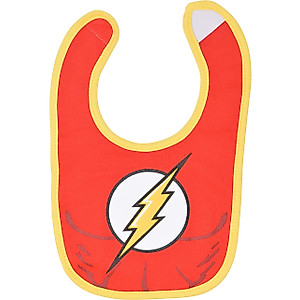 Warner Bros. Justice League Baby Boys 6 Pack Bibs Superman Batman Flash Aquaman Green Lantern