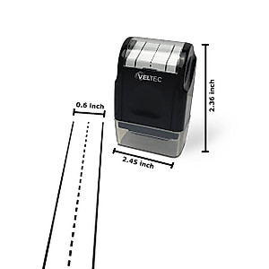 Veltec Dashed Handwriting Lines Practice Roller Stamp for Kids, Parents and Teachers (Light Blue)