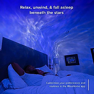 BlissLights Sky Lite Evolve - Star Projector, Galaxy Projector, LED Nebula Lighting, WiFi App, for Meditation, Relaxation, Gaming Room, Home Theater, and Bedroom Night Light Gift (Green Stars)