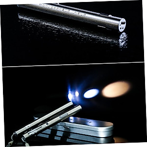 ULTECHNOVO LED Pen Light Pocket Flashlight LED Flashlight Handheld Flashlight Hiking Flashlight Camping Flashlight USB Charging Flashlight Penlights for Nurses Medical Pen Light Silver