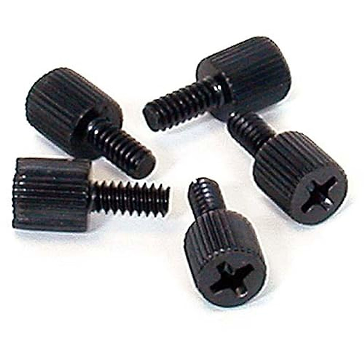 StarTech.com 6-32, 5/16in Long Black Metal Computer Case Thumbscrew - Pkg of 50 (SCREWTHUMB)