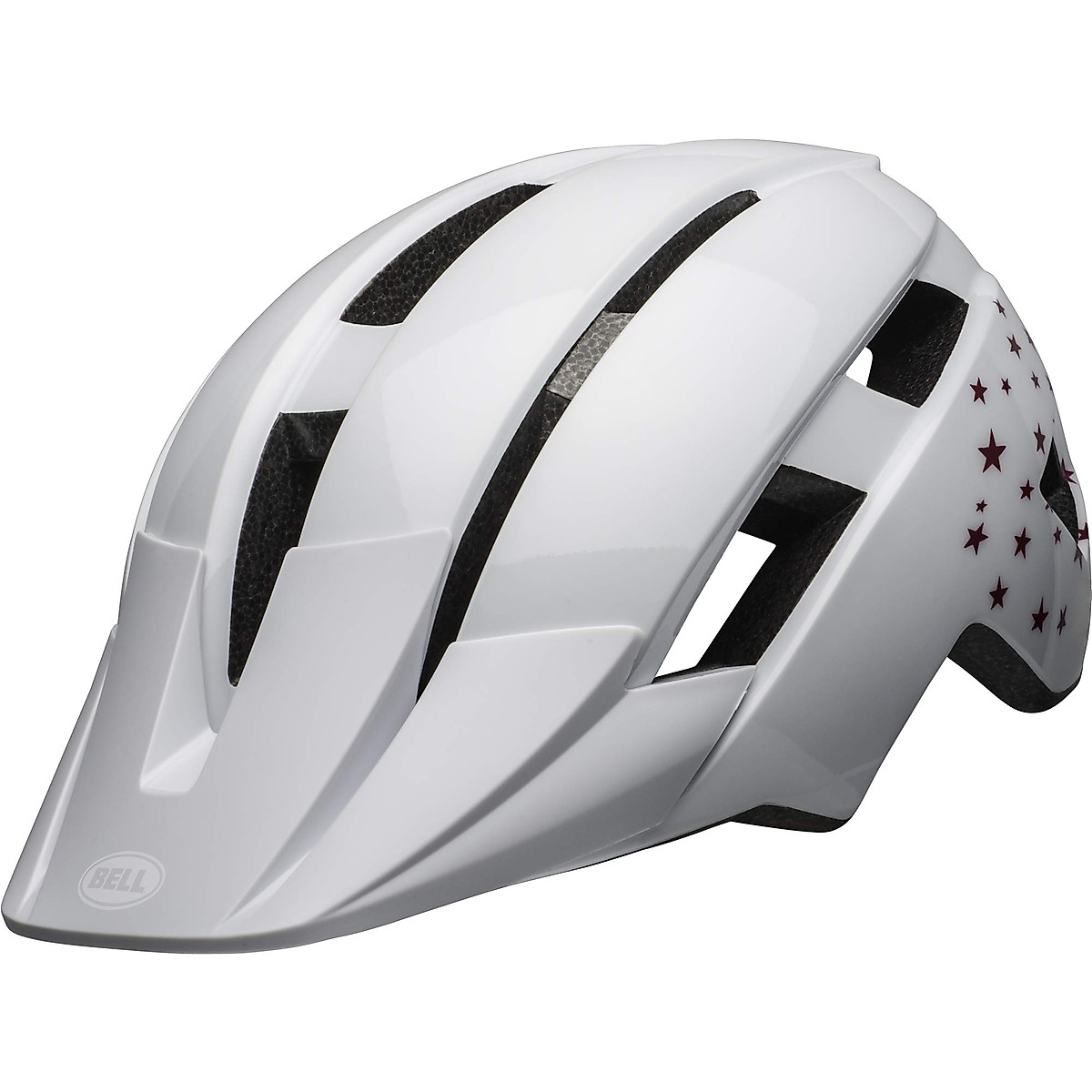 Bell Sidetrack II Youth Youth Bike Helmet - Stars Gloss White (2022), Universal Youth (50-57 cm)