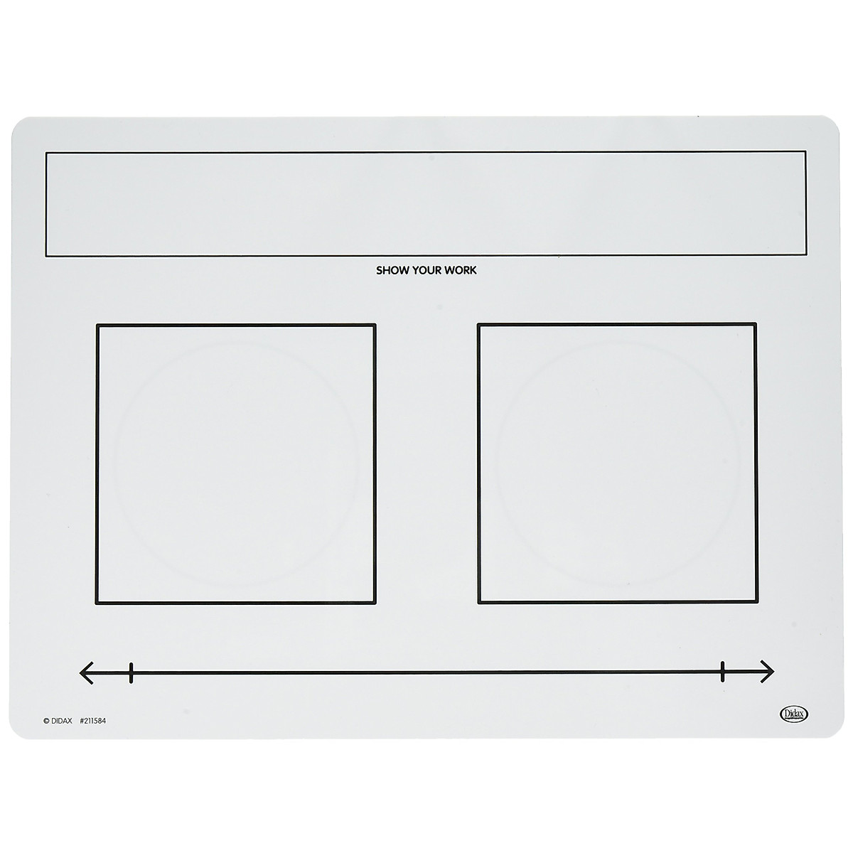 Didax Educational Resources, 10-Board Set Write-On/Wipe-Off Fraction Mats, White, Black