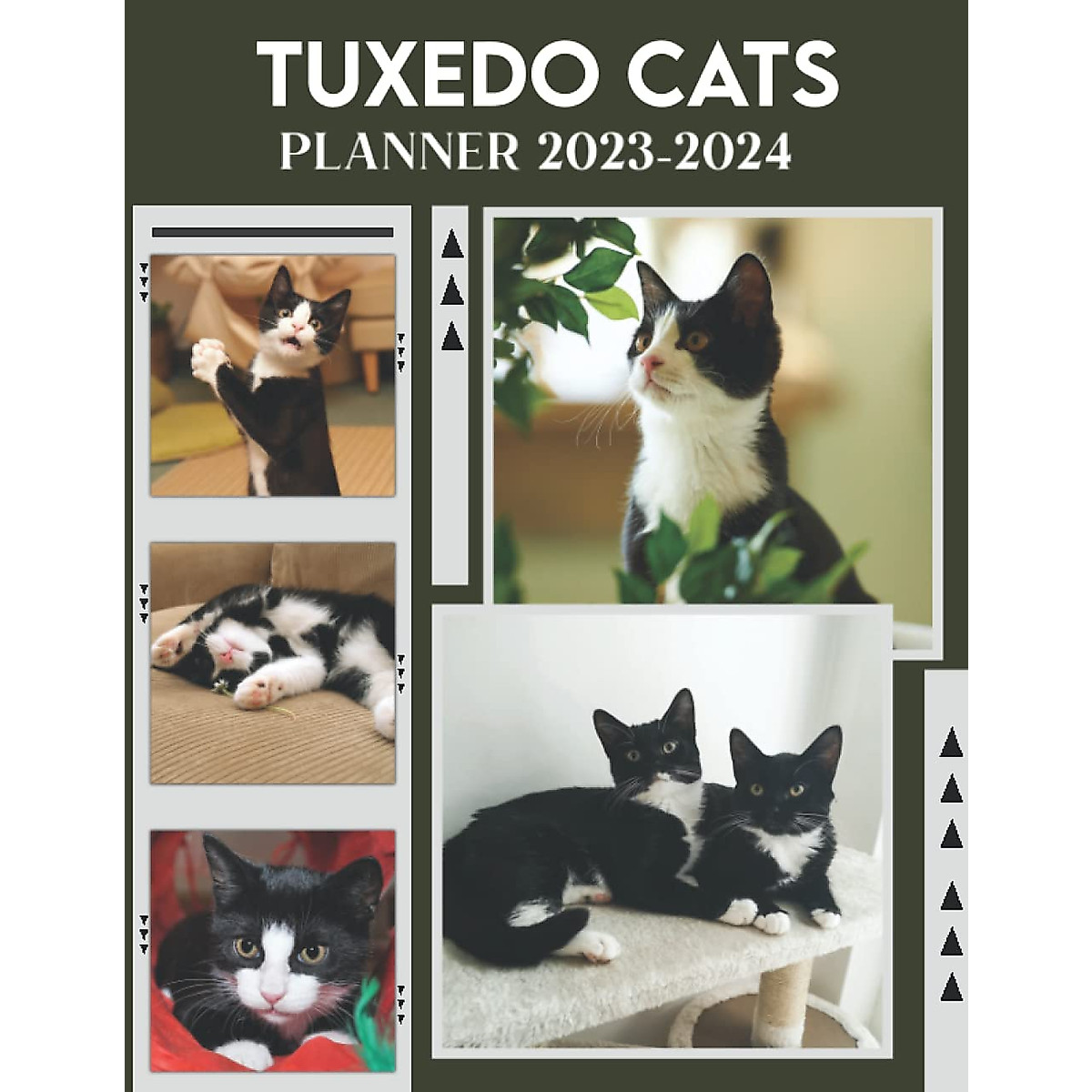 Tuxedo Cats Planner Calendar 2023 - 2024: Tuxedo Cats 2023-2024 Monthly Large Planner, 2023-2024 Planners For Women Men Dad Mom, Christmas Birthday Gifts For Student Teacher