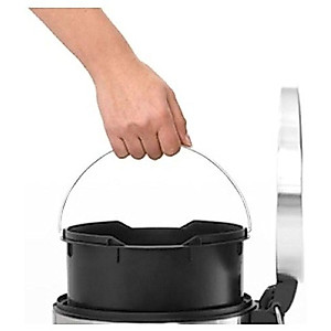 King International 1.3 Gallon Step Bathroom Trash Can, bathroom garbage can, bathroom trash can with lid Inside Removable Bucket, 7''X10'', bathroom accessories set, Wastebasket, Garbage Container Bin