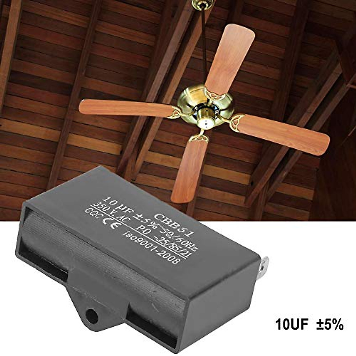 CBB61 Capacitor 350VAC 10UF，50/60Hz Fan Motor Starting Plastic Capacitor，Generator Capacitor
