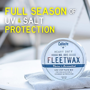 COLLINITE No. 885 Fleetwax Paste Wax, 12 Fl Oz - 1 Pack