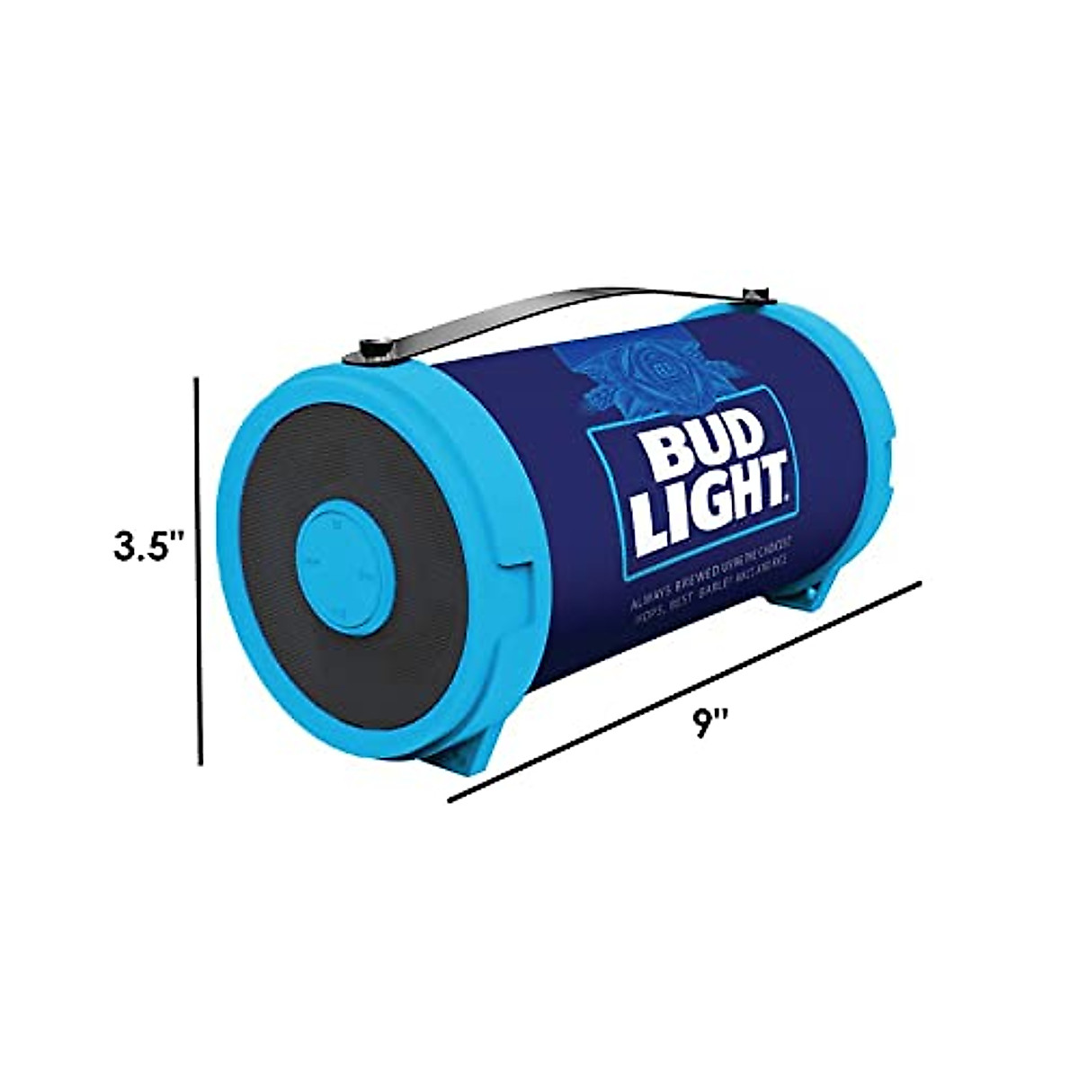 Bud Light Bluetooth Speaker Bazooka Speaker Portable Wireless Speaker with Rechargeable Battery Ideal for Indoor and Outdoor Activities Loud and Bass Audio Sound Easy to Carry Anywhere with FM- Radio