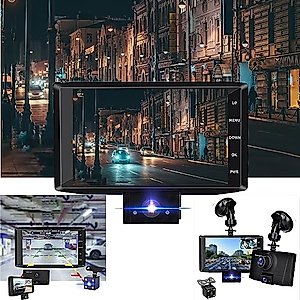 1080P Front and Rear Dash Cam for Car - Smart Driving Recorder - Car Driving Recorder with Night Vision, Seamless Loop Recording, Emergency Video Lock - Dashcam with 4.0Inch IPS