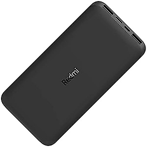 Xiaomi Mi 10000 mAh 37Wh Redmi Portable Power Bank, Dual Micro-USB/USB-C Input Port 2.6A Fast Charging, 2 USB-A Output Charges 2 Devices Same time, Portable Charger for iPhone iPad Galaxy Tablets