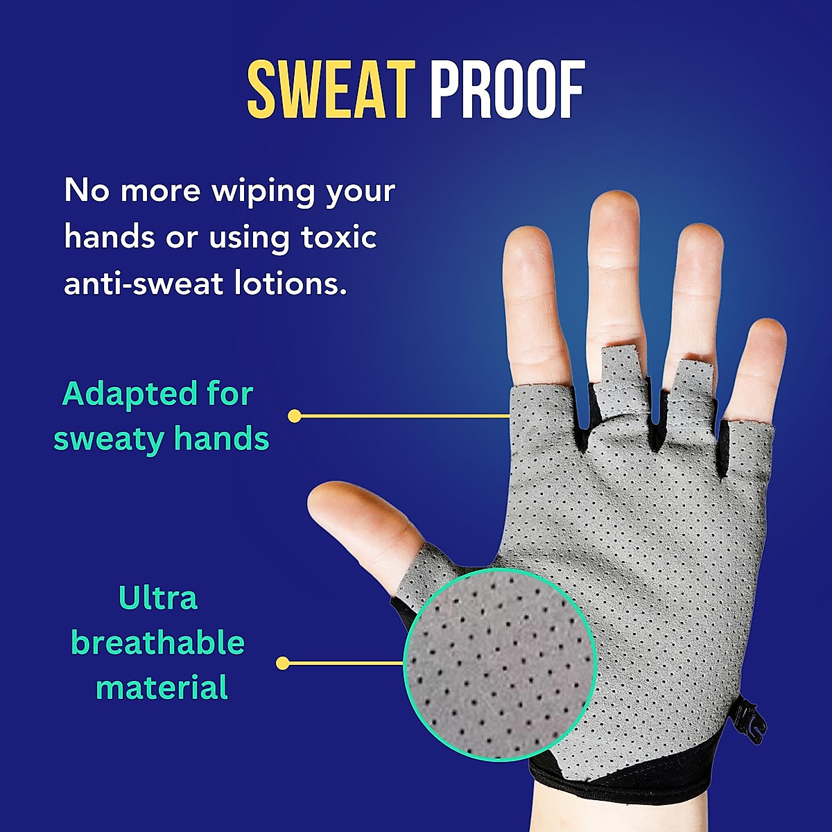 ONISSI Pro Gaming Gloves for Sweaty Hands|Gamer Grip Gloves for Video Games|Sim Racing Gloves for Men and Women|Anti Sweat, Half Finger Gaming Gloves for PS4/PS5/Xbox/Computer/PC/VR/Mobile/Sim Racer