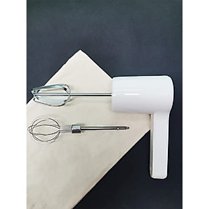 Tanrom Hand Mixer Electric 2 in 1 Wireless Hand Mixer 3-Speed Portable Egg Beater, Butter Beater, Kitchen Baking Cake, Cream and Cooking, Lightweight (White)