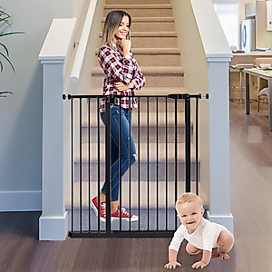Kinfant 41" Extra Tall Baby Gate - 41 Inch Pet Gate Includes 6-Inch Extension Kit & Pressure Mount Kit, Auto Close Baby Gates for Toddler and Pet