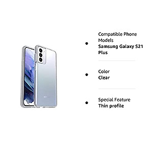 OtterBox Prefix Series Slim Case for Samsung Galaxy S21 Plus 5G (NOT S21/FE/Ultra) Retail Packaging - Clear