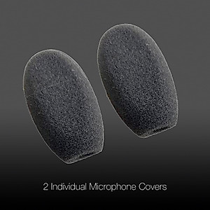 Foam Microphone Windscreens Covers 2 Pack I Compatible Gaming Headphones Mic - Turtle Beach Recon, Elite Pro, Sades SA708, Logitech Prodigy, Kotion G2000 by Global Teck