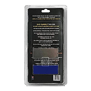 Flipper EDGE 2-in-1 Scrubber Scraper Floating Magnetic Fish Tank Aquarium Cleaner with DUAL BLADES - Efficient Glass & Acrylic Aquarium Cleaning Tools (Standard)