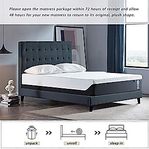 SOFTSEA Queen Size Mattress, 12 Inch Cooler Sleeping Gel Memory Foam Mattress in a Box, Queen Bed Mattress with CertiPUR-US Foam for Supportive, Pressure Relief, Eternal Plush