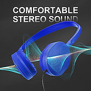 Flutesan 30 Pack Wired Headphones, Adjustable On Ear Headphones, Kids Headphones with Stereo, Children Headphones Earbuds for Kids, Boys, Girls, Schools, Laptop, Travel, Plane, Tablet (Mixed Colors)