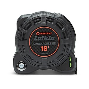 Crescent Lufkin Shockforce G2 16-ft Nite Eye Tape Measure- L1216B-02
