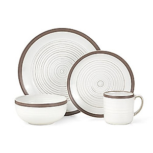 Pfaltzgraff Carmen Brown 16-Piece Stoneware Dinnerware Set, Service for 4 -