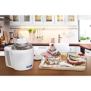 Mr. Freeze EIM-700 Self-Freezing Self-Refrigerating Ice Cream Maker, Frozen Yogurt, Sorbet, Gelato Treat, 1.5 Pint, White