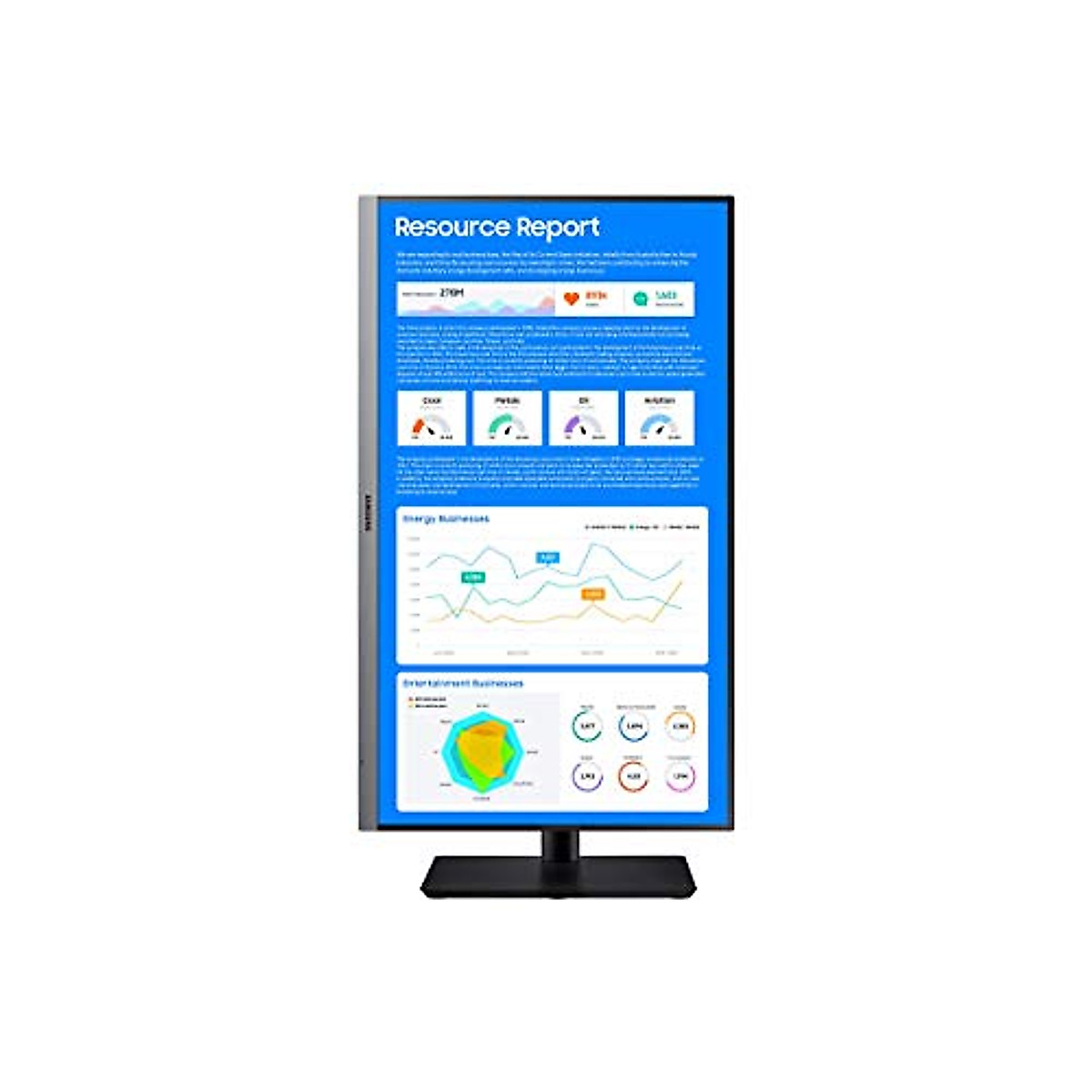 Samsung SR650 Series 27 inch IPS 1080p 75Hz Computer Monitor for Business with VGA, HDMI, DisplayPort, and USB Hub, 3-Year Warranty (S27R650FDN) (Renewed)