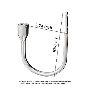 YH YAO Metal Curtain Holdbacks, 2PCS U Shaped Wall Mounted Hook for Home Decor, Decorative Curtain Tieback Curtain Drapery Tiebacks Hooks Curtain Hooks for Wall (Silver)