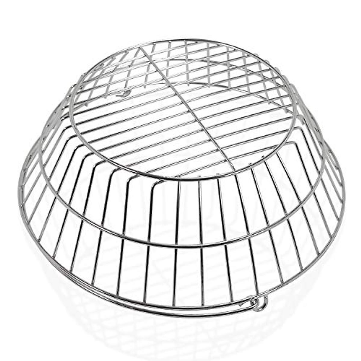 Premium Products Corp. Ash Basket with Handle - Perfect for Large Big Green Eggs & Kamado Joe Classic Sizes - Fits Most Grills - Free - Bonus Instant Read Thermometer (1)