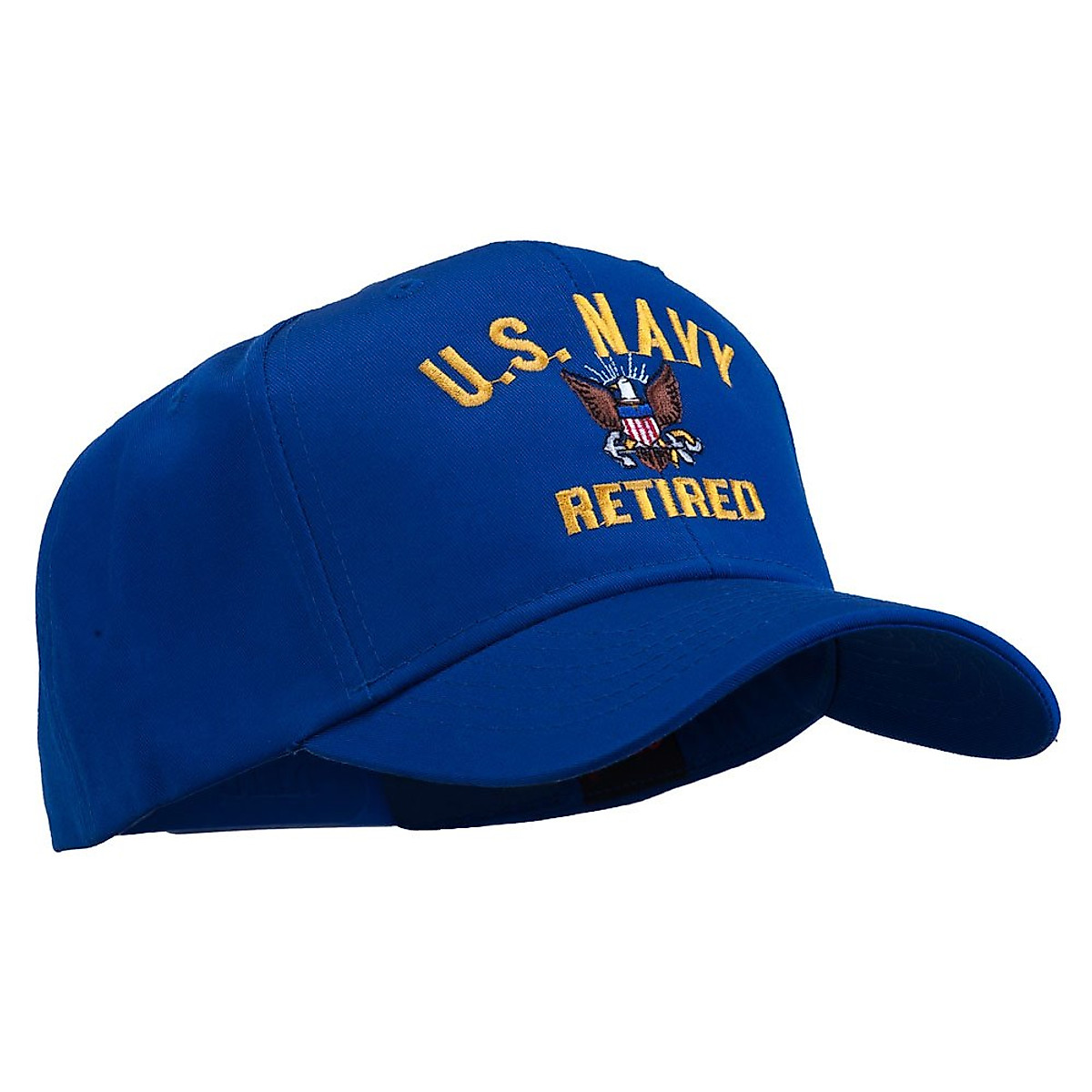 US Navy Retired Military Embroidered Cap - Royal OSFM