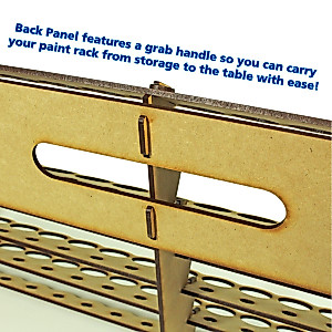 LITKO Paint Organizer Storage Rack | Miniature Model Hobby Paint Holder Caddy Stand | 18mL Dropper Bottle Shelf | Wall Mount | Portable | Compatible with Vallejo and Army Painter (108 Holes)