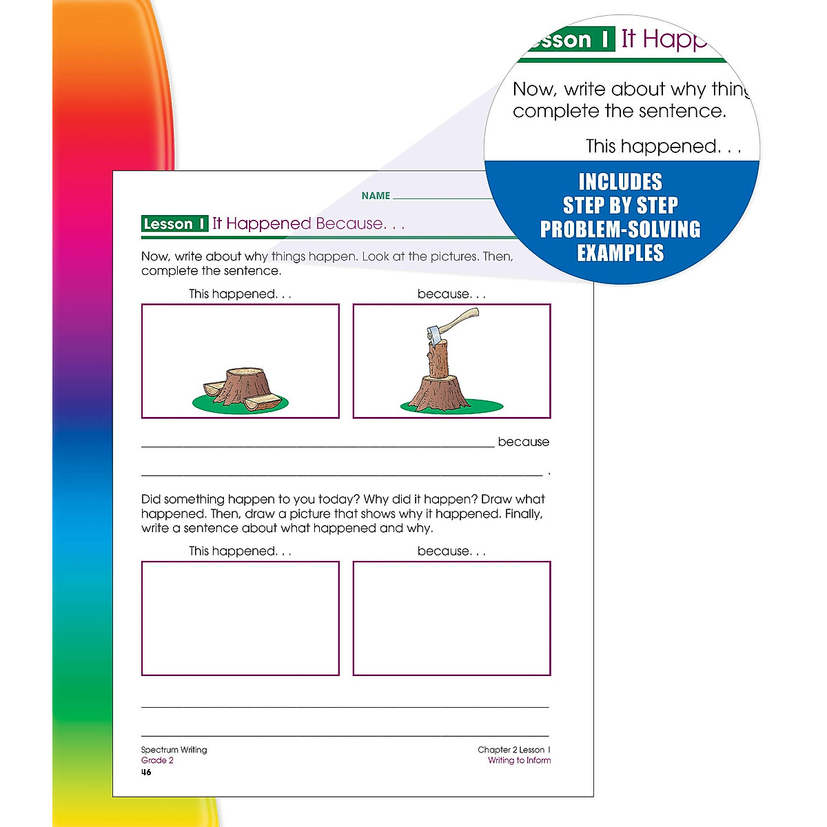 Spectrum Writing Workbook Grade 2, Ages 7 to 8, Second Grade Writing Workbook, Informative, Opinion, Letters, and Story Writing Prompts, Writing Practice for Kids - 112 Pages