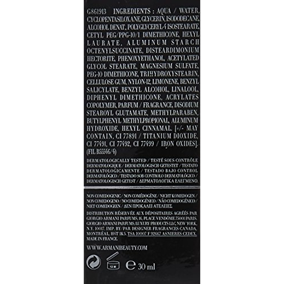 Giorgio Armani Luminous Silk Foundation, No. 7 Tan, 1 Ounce