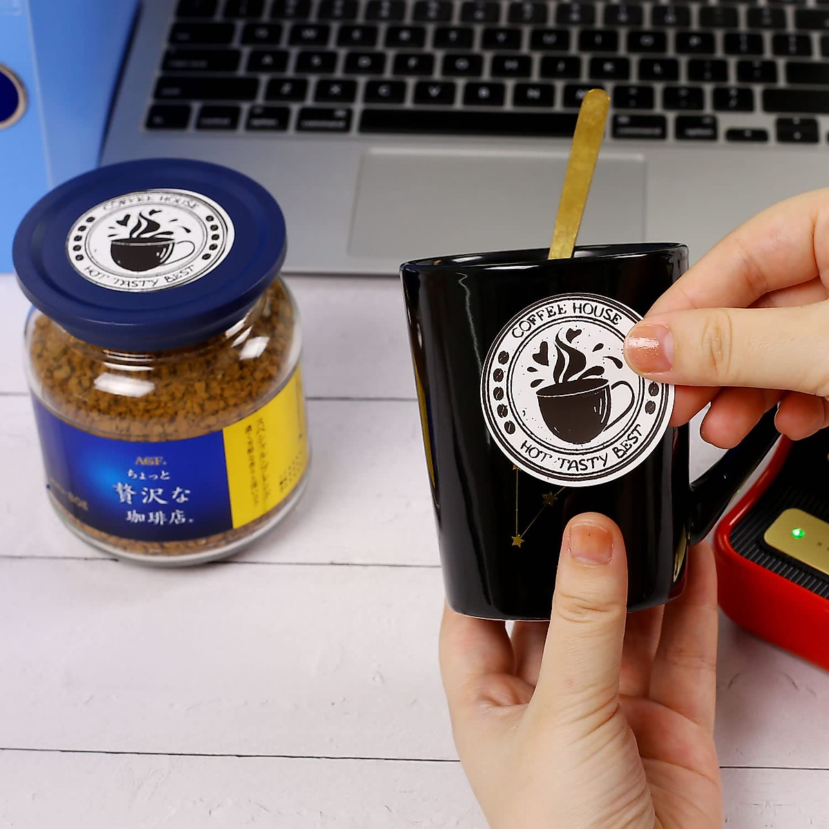 NIIMBOT Label Maker Sticker Machine D110 Thermal Label Printer Inkless Portable Bluetooth Label Sticker Maker, Mini Bulk Printer for Business Home Office Compatible iOS Android USB Rechargeable-White