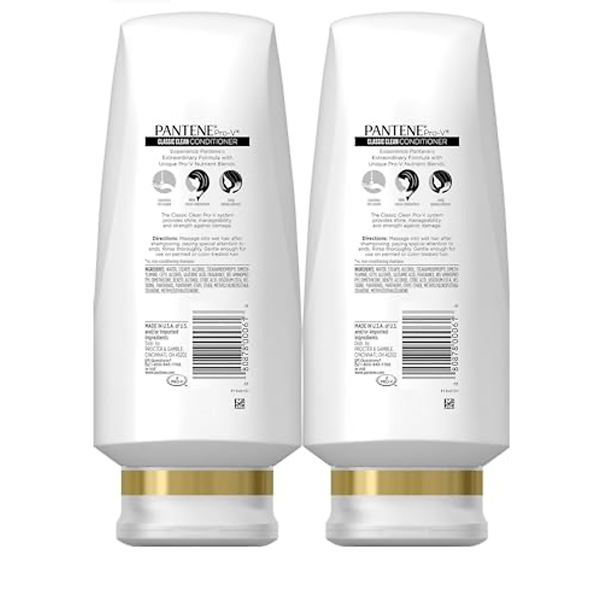 Pantene Classic Clean Conditioner, 24 fl oz, Twin Pack