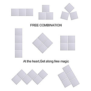 NC Plexiglass Acrylic Soft Mirror Non-Glass shatterproof Mirror Full Length Mirror Wall Mirror Frameless Home Fitness Mirror 4 Pcs 12"x12" cyhqo