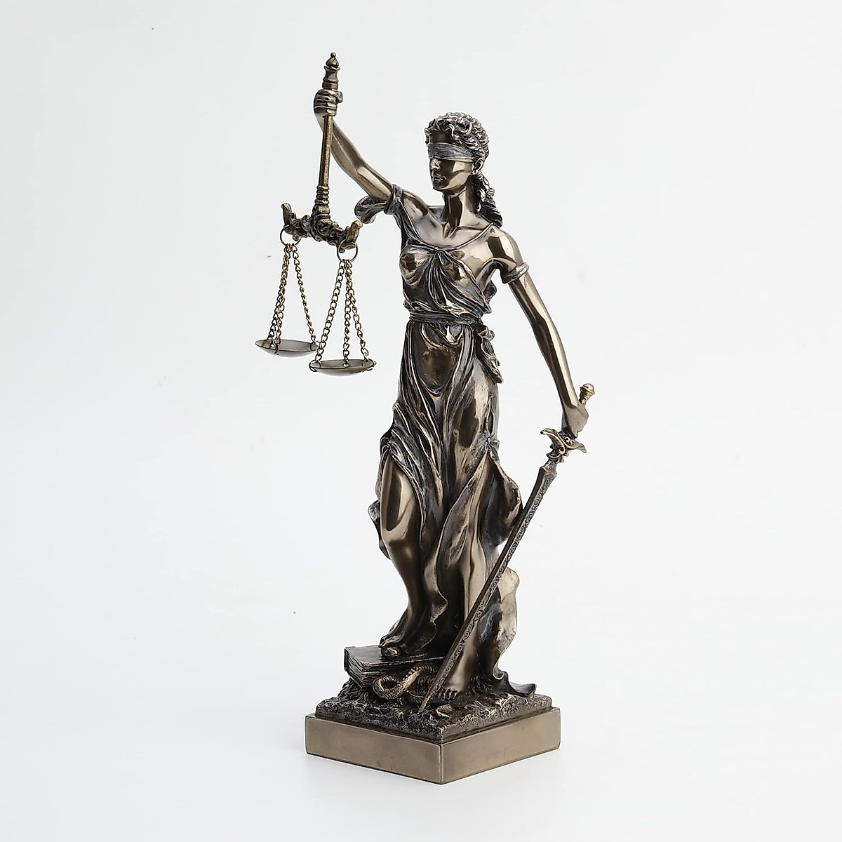 JFSM INC. Blind Lady Justice Statue Sculpture - Greek Roman Goddess of Justice