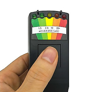 FOWBOA Ghost Hunting Equipment EMF Meter 5 LED Magnetic Field Detector Hand-held Spirit Box Paranormal Equipment，Home and Office EMF Detector