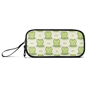 MNSRUU Big Pencil Pen Case, Pencil Bag Cute Frog Aesthetic Pencil Case Organizer Markers Pencil Box Pencil Pouch for Girls Boys Adults