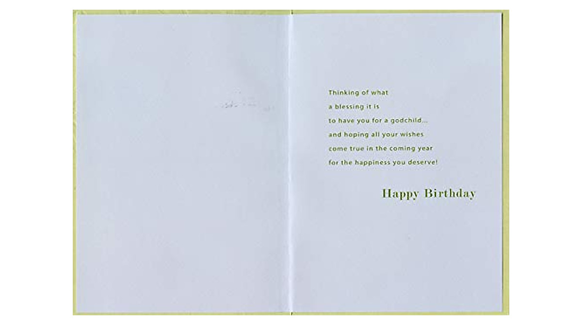 Designer Greetings Birthday Card for Godchild - Hand Embellished