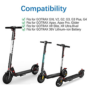 BXIZXD 42V Electric Scooter Battery Charger, Power Adapter for GOTRAX GXL V2, G2, G3, G4, Apex, Glider, XR Elite, XR Ultra Electric Bike with 36V Lithium Battery