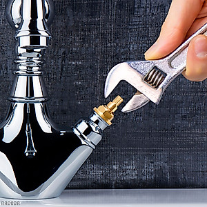 Brass Bathroom Sink Faucet Valve Stem - 2Pcs Hot and Cold Ceramic Disc Stem Quarter Turn 1/2,50mm x 10mm Spline Length 20 Teeth Bathroom Faucet Cartridge Replacement - Bathroom Faucet Stem Replacement