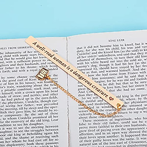 Book Lover Gift Inspirational Bookmark for Women Graduation Birthday Christmas Valentine Gift for Daughter Sister Mom Female Friends Teen Girls Teacher Appreciation Gift for Boss Lady Coworker