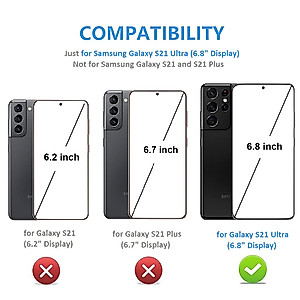 Onetop Compatible with Samsung Galaxy S21 Ultra Wallet Case with Card Holder, PU Leather Kickstand Card Slots Case, Double Magnetic Clasp and Durable Shockproof Cover 5G 6.8 Inch(Blue)