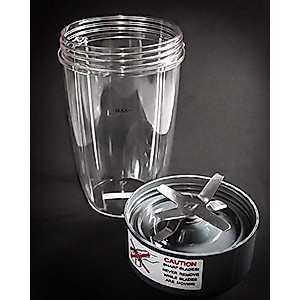 Replaceable Blade Cup Set B9TECH for NutriBull, 32 oz. Suitable for Nutribullet 600 W / 900 W models. Quick change of cup and knife blender kit.